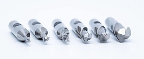 Single End 2 Flute End Mill 6pcs Set With 3/8" Shank Plastic Sta | eBay