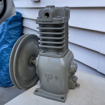 New Old Stock Single-Stage Small Compressor Pump Assembly With Flywheel ...