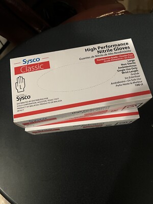 SYSCO High Performance Nitrile Gloves BLUE Food Grade - Large - 2/100ct ...