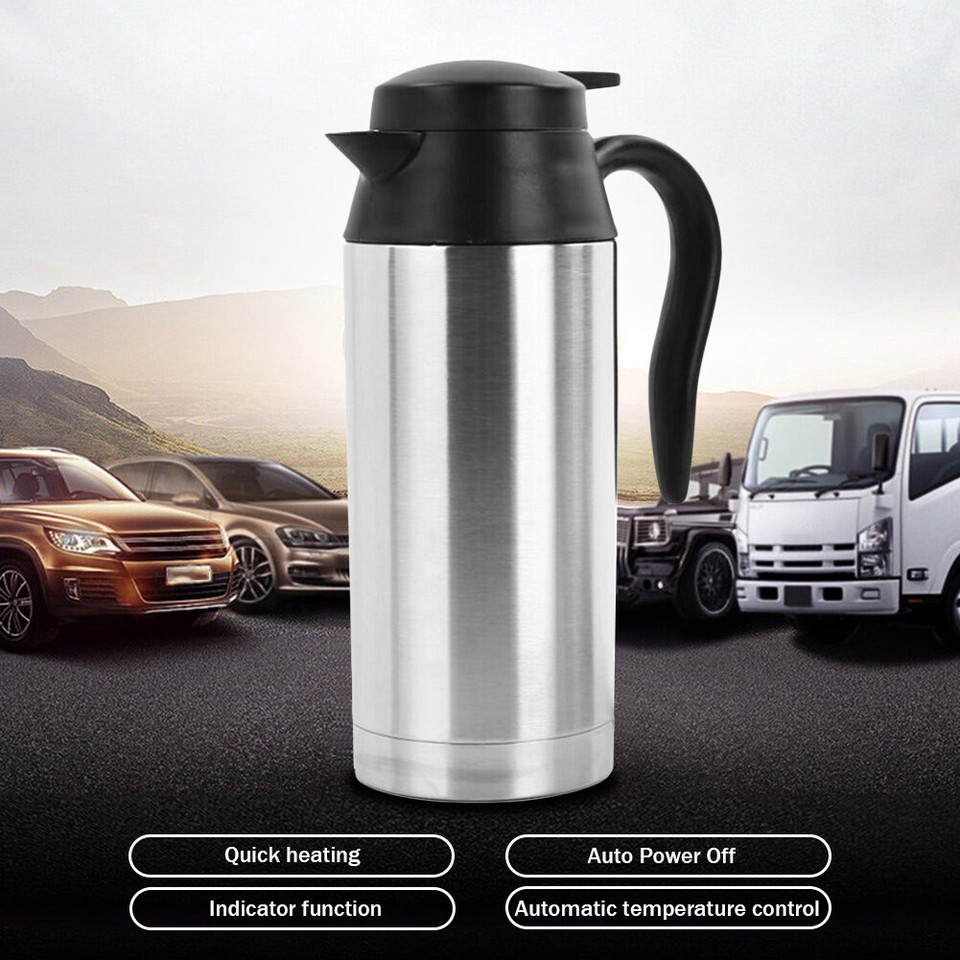 12/24V Car Kettle Boiler Car Coffee Mug Boil Dry Protection 750ml Quick ...