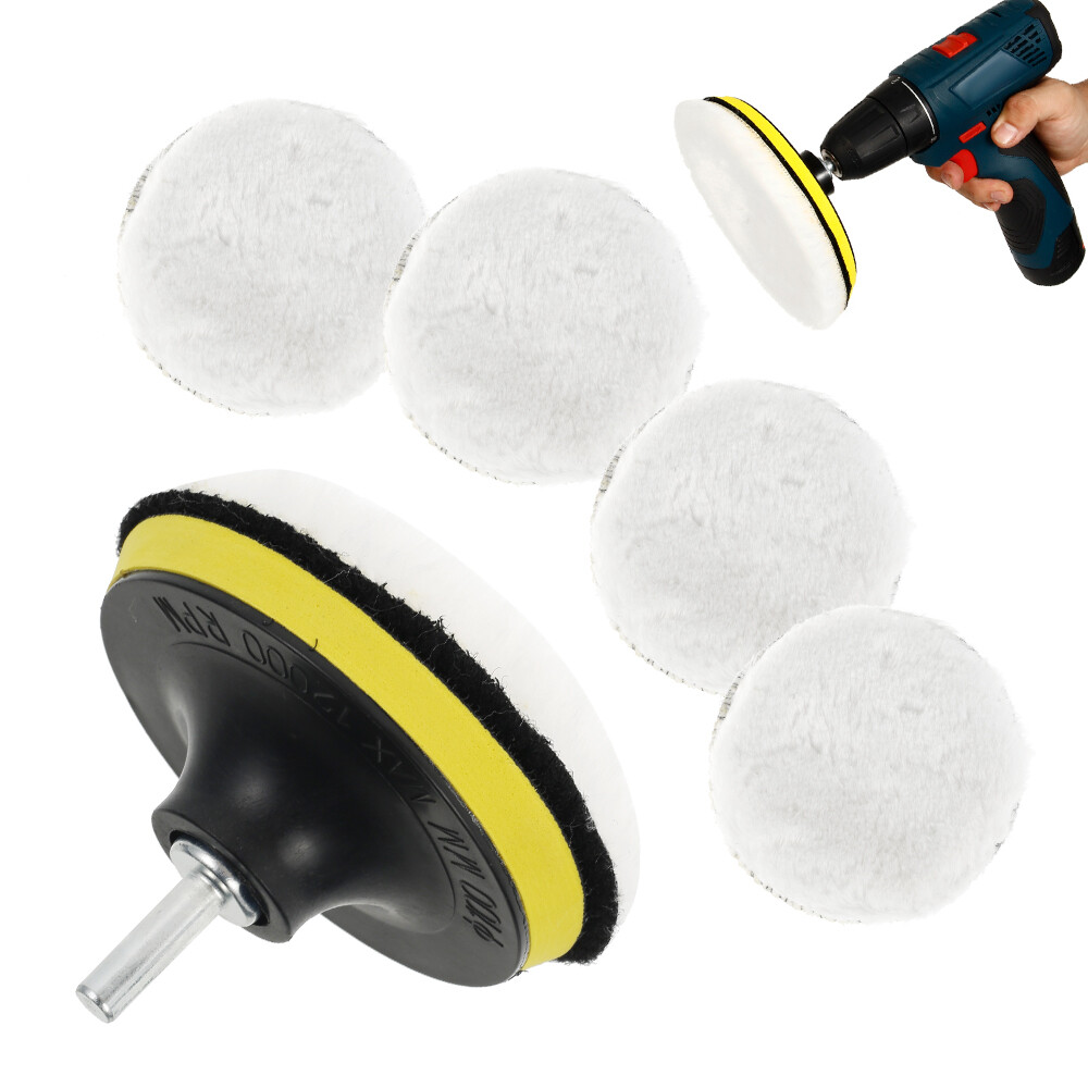 8/6 STK POLIERSCHEIBE POLIERAUFSATZ FÜR BOHRMASCHINE AKKUSCHRAUBER ...