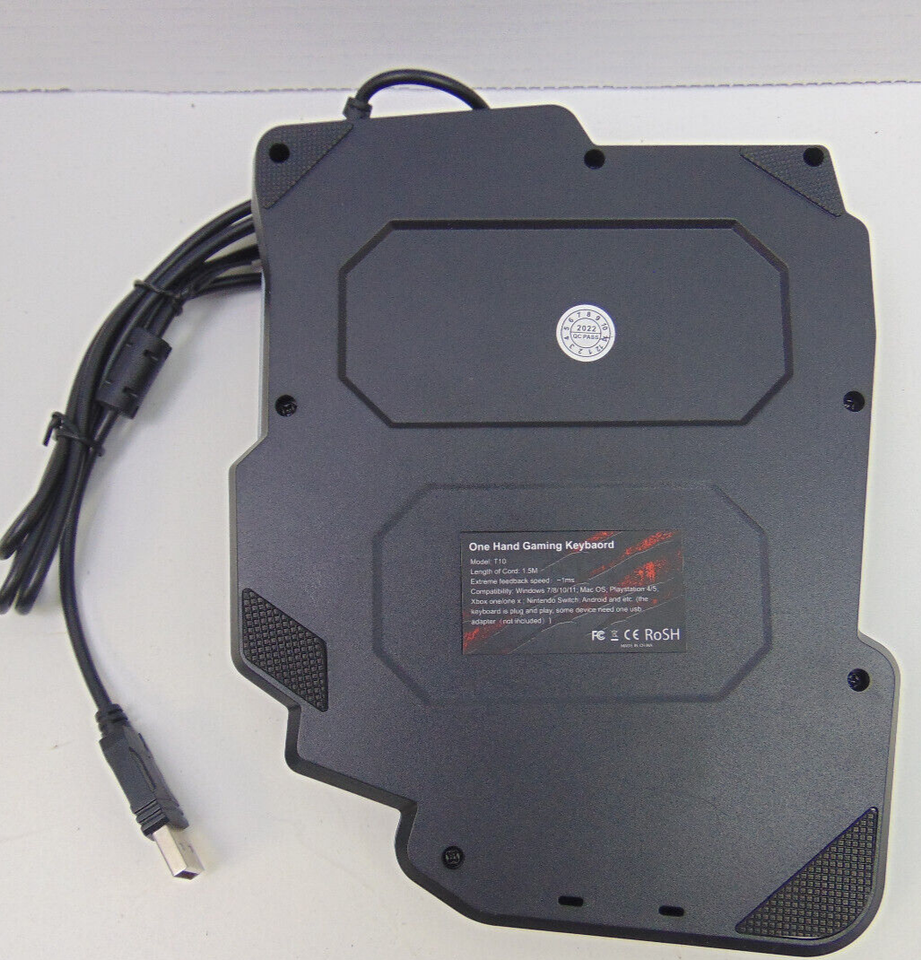 One-hand Gaming Keyboard Wired USB 35 Keys with RGB Backlit Mini Keypad ...