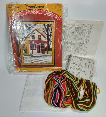 Pauline Denham CREWEL EMBROIDERY KIT #6058 Country Store Vintage 1974 ...