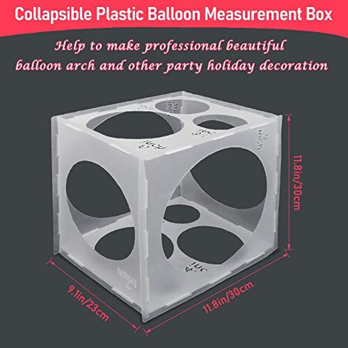 11 Holes Balloon Sizer Cube Box Collapsible Measurement Tool for ...