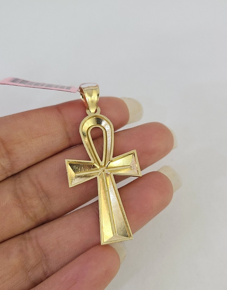 14k Ankh Cross Pendant Jesus Yellow Gold 14kt Charm REAL Religious ...