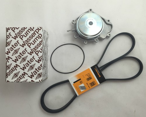 WATER PUMP GEBA MADE IN GERMANY + CONTITECH V-RIBBED BELT 6PK2155 W212 ...