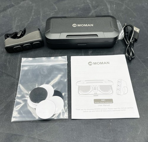 Moman HA1 Motorcycle Helmet Headset Speakers Wireless 5.3 with Remote ...