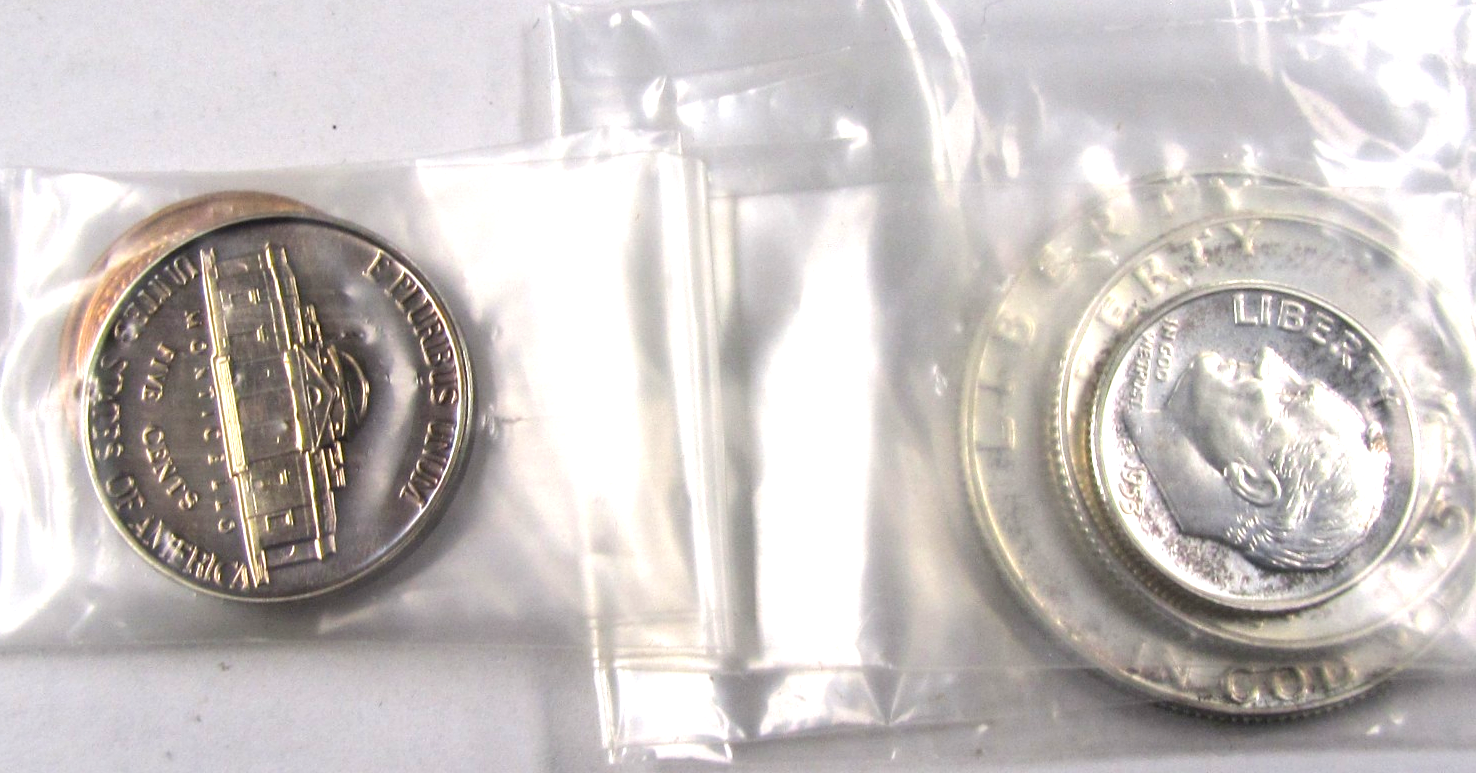 1953 U.S. Mint Proof Set With Box Contains 5 Coins In Original Plastic ...