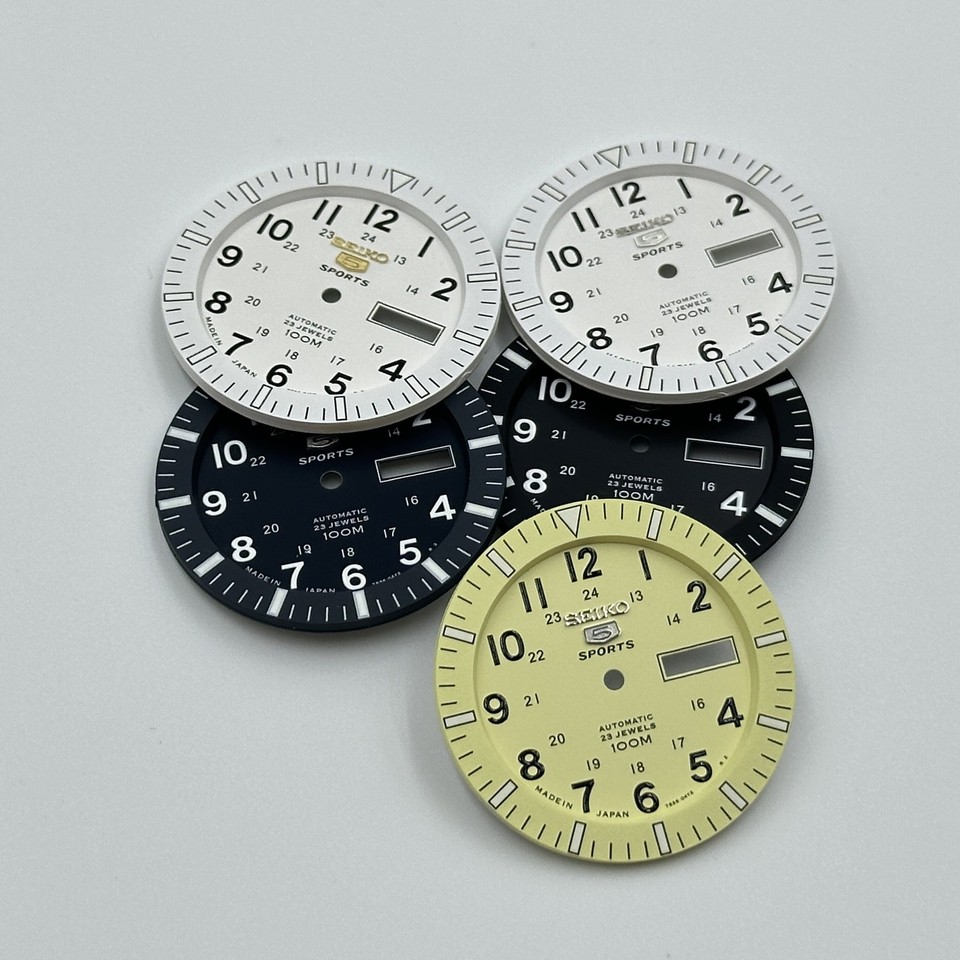 34.4mm Retro Watch Dial Green Luminous Double calendar for Nh36 ...