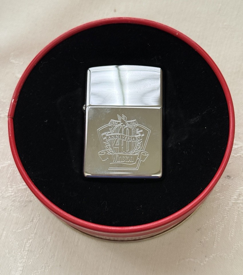 Set of 2 Vintage Zippo Winston Motorsports collectible Sports Lighters ...