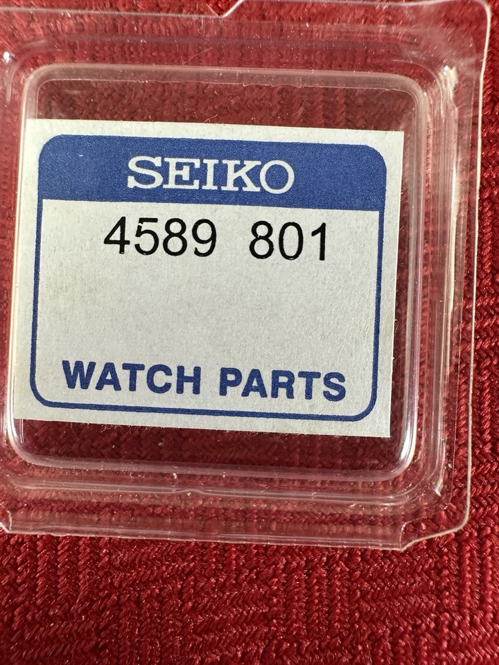 NOS Seiko Quartz Chronograph Dial 7T32 4589 801 Black Turquoise Lume ...