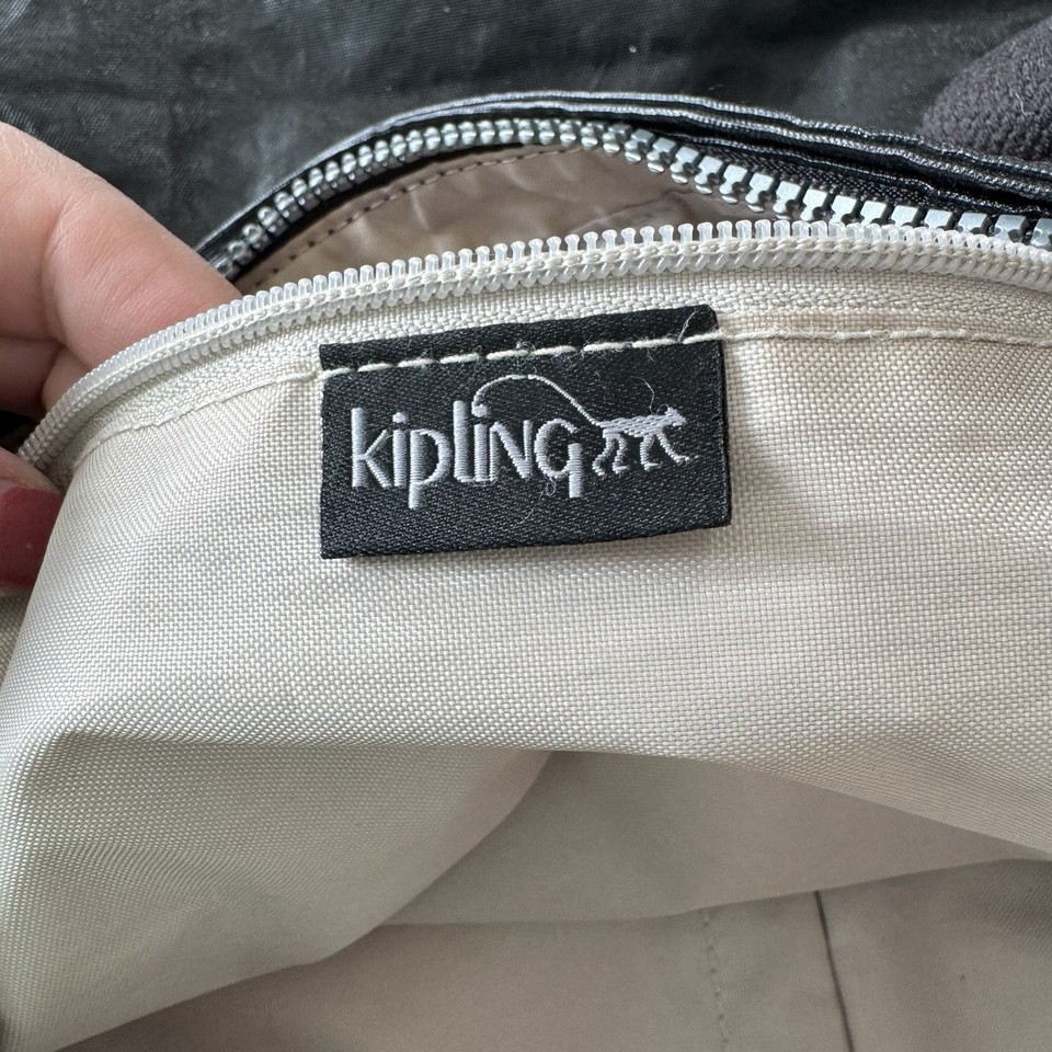 Kipling Johanna Tote Bag Purse Black Nylon Messenger Bag Joslyn | eBay