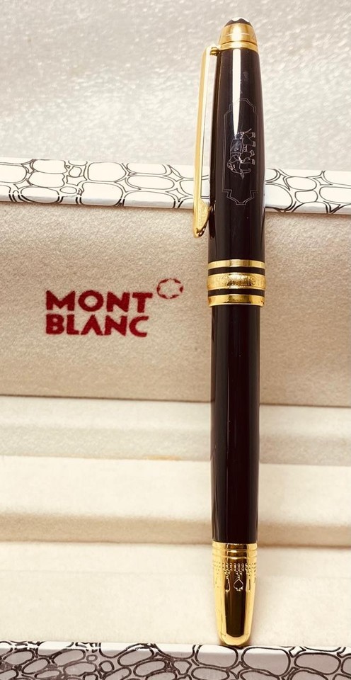Premium Montblanc Starwalker Black & Gold Body (Blue Ink) Ballpoint Pen ...