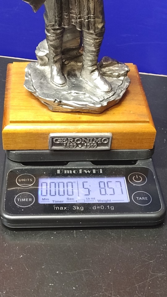 Michael Ricker Pewter Geronimo 1829-1909 Sculpture Signed & Numbered ...