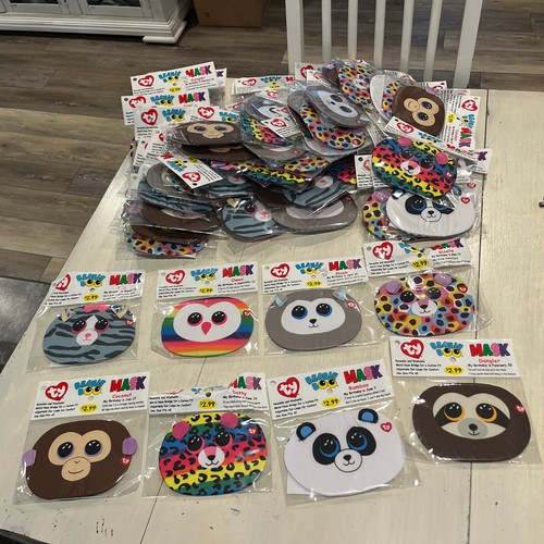 TY Beanie Boo face masks 75 Reusable Washable Nose Wire Adjustable ear ...