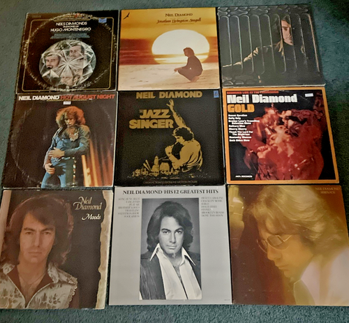 Neil Diamond 9 Records Gold, the Jazz Singer, hot August night ...