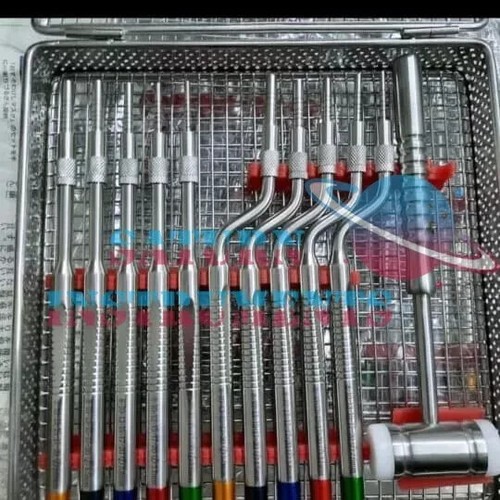 Sinus Lift Osteotomes Kit Straight Off Set Concave Mallet Cassette ...