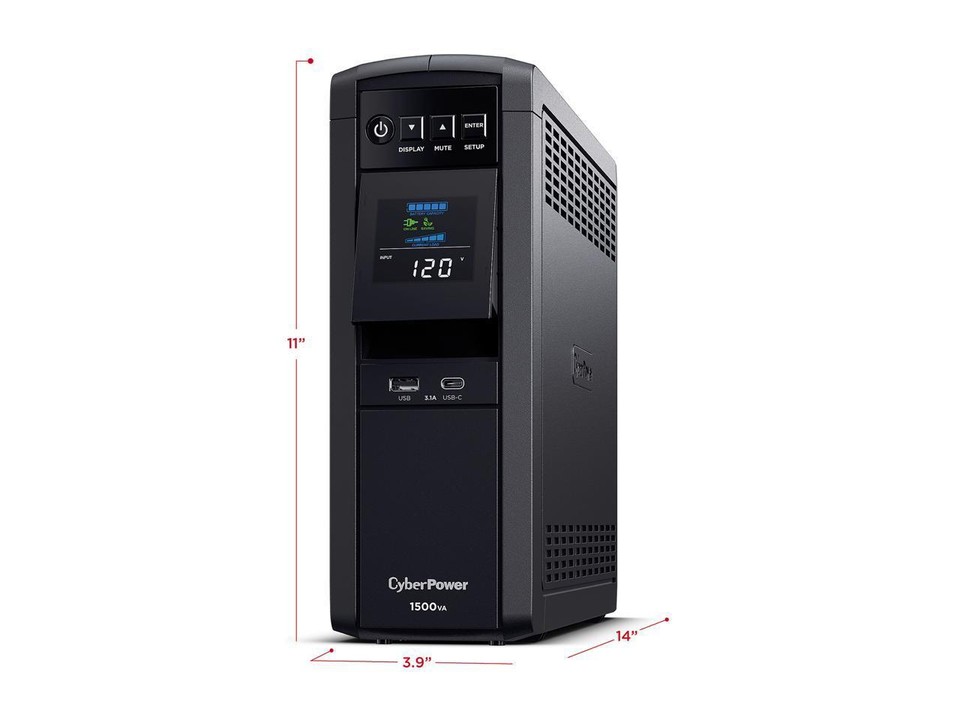 CyberPower CP1500PFCLCD PFC Sinewave UPS Systems - 1500VA/1000W, 120 ...