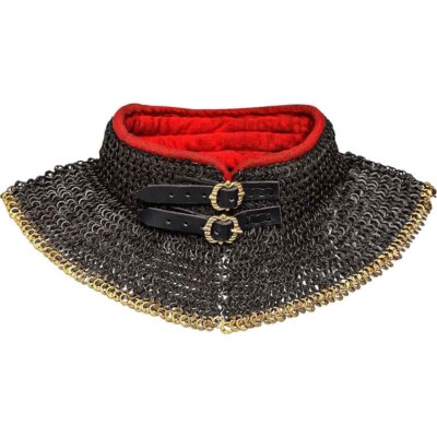 Black & Brass Knight Chainmail Standard Armor Chainmail Coif Ideal for ...