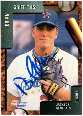 Brian Griffiths Autograph 1992 Fleer ProCards Minor League Auto ASTROS ...