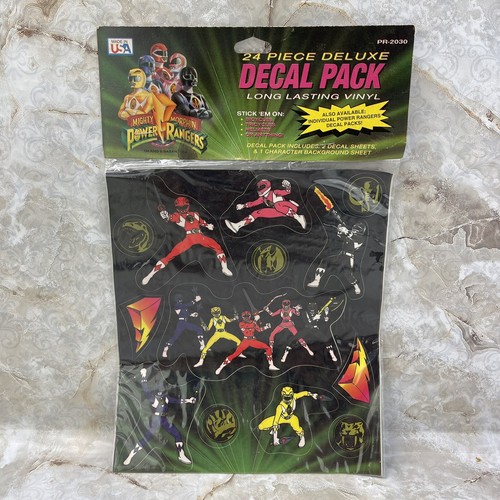 Power Rangers 24 Piece Deluxe Decal Pack Long Lasting Vinyl Stickers by ...
