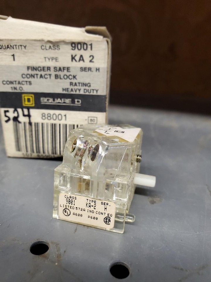 SQUARE D 9001-KA2 FINGERSAFE CONTACT BLOCK 88001 SER.K NOS | eBay