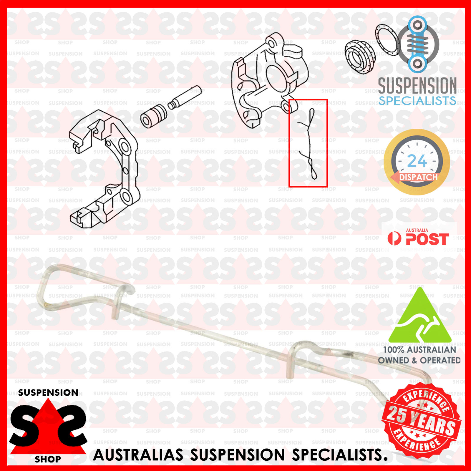 Spring, Disc Brake Pad Suit AUDI 100 C4 Saloon (4A2) 2.8 E quattro 100 ...