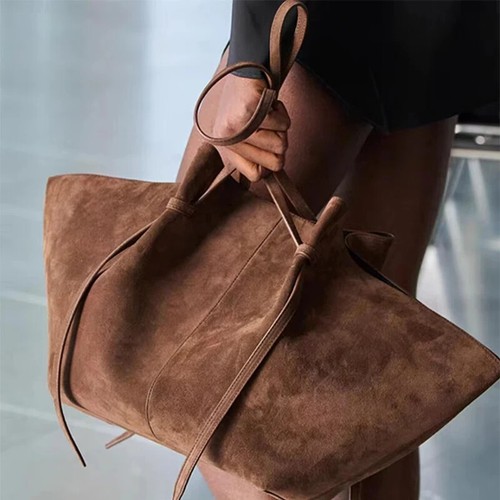 Suede Vintage Bag Large Capacity Single Shoulder Tote Handbag Commuting ...