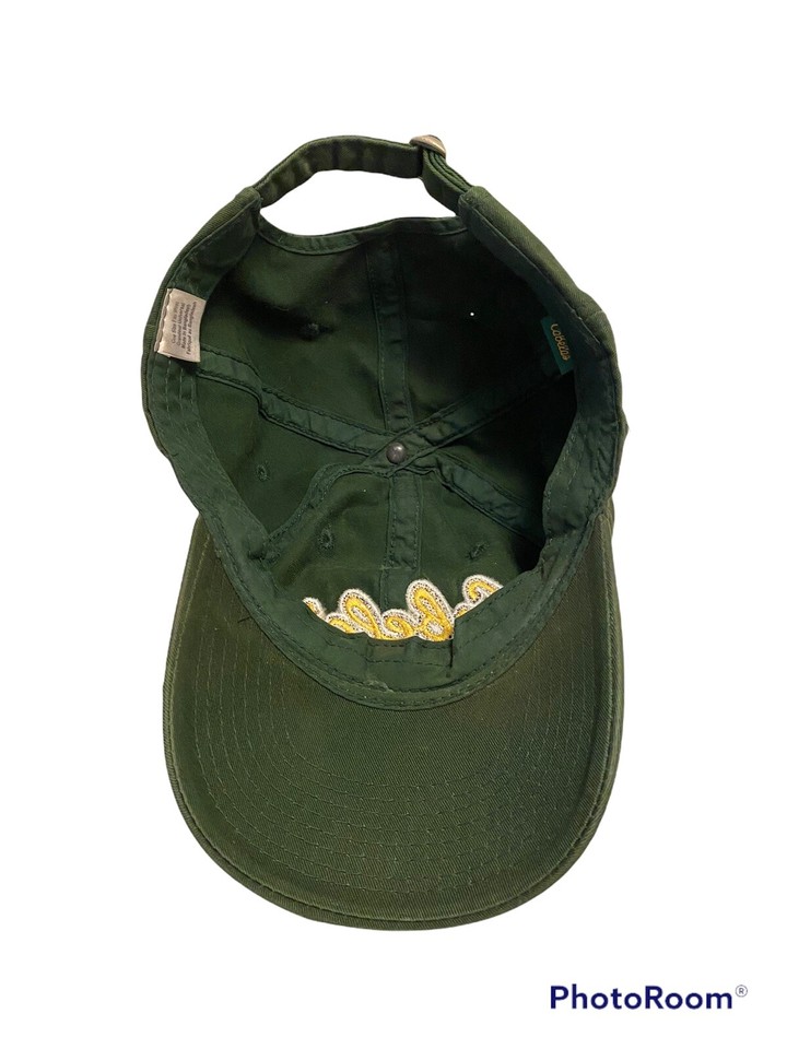 Cabelas Baseball Cap Green Adjustable Hat Embroidered Yellow Logo ...