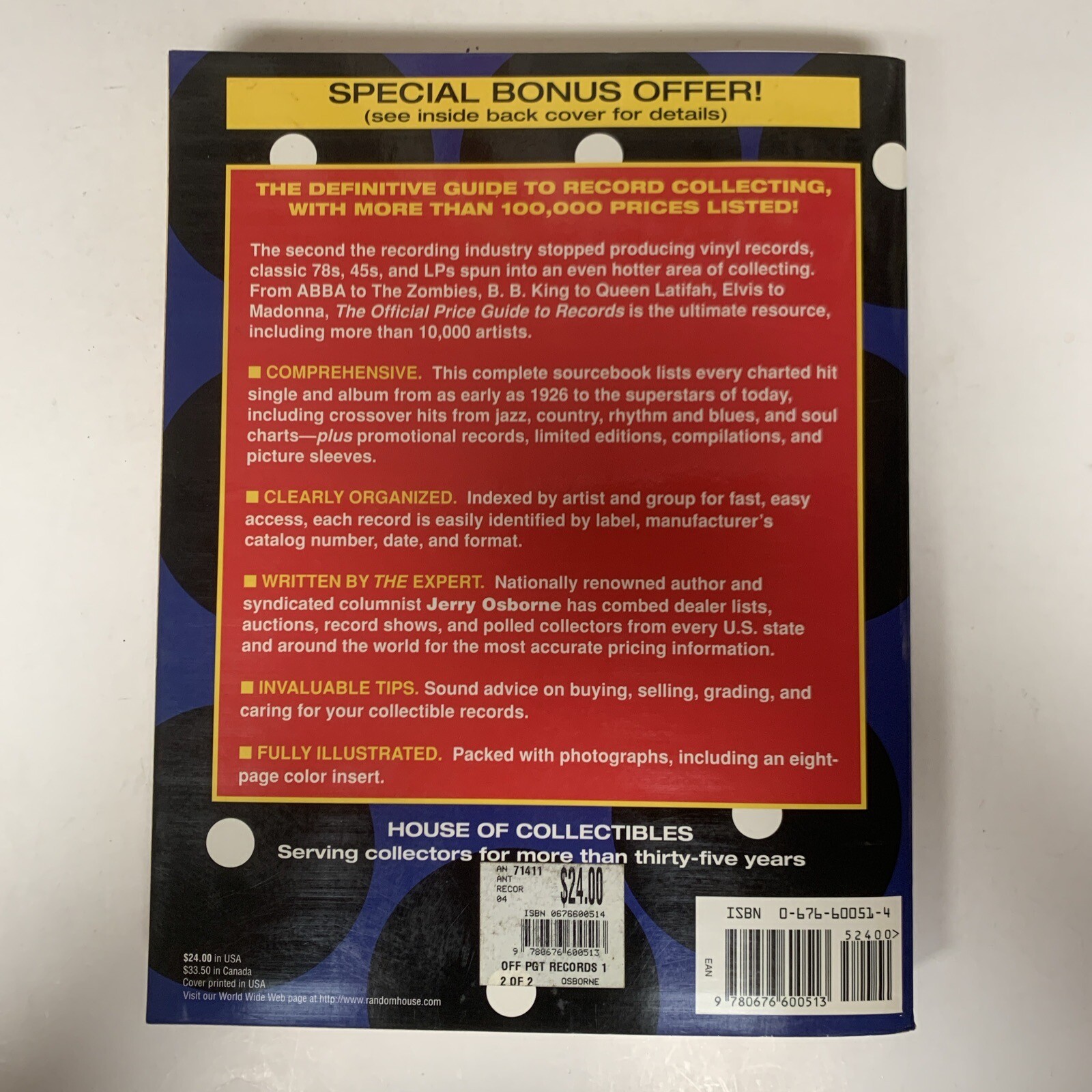 Official Price Guide To Records - Jerry Osborne - 12th Edition | eBay
