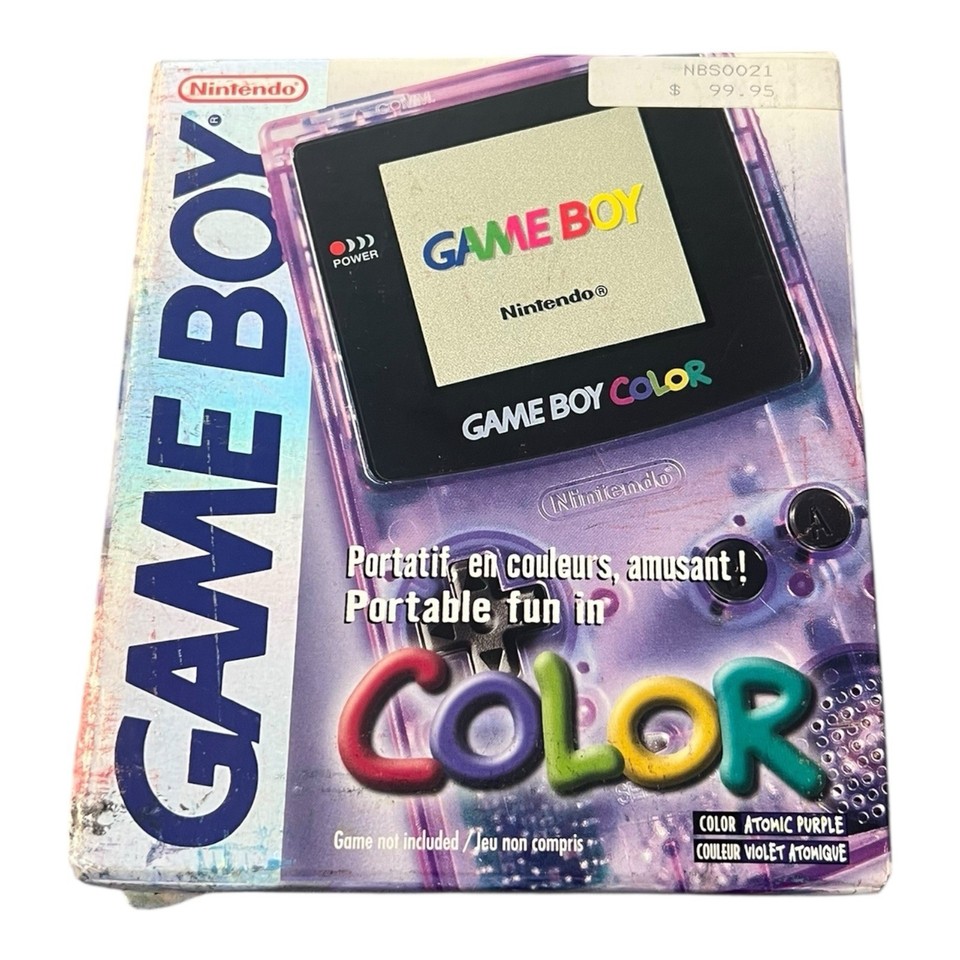 Nintendo Game Boy Color - Atomic Purple - Complete CIB - Tested ...