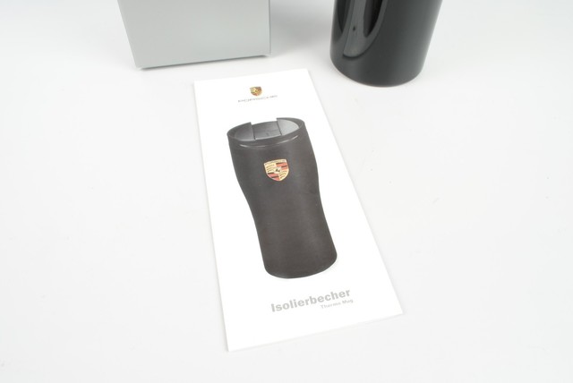 Genuine Porsche Thermal Mug Insulated Stainless Steel Cup Black ...