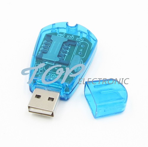 USB Cellphone Standard SIM Card Reader Copy Cloner Writer SMS Backup ...