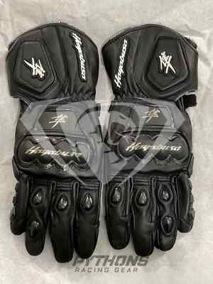 Suzuki Hayabusa Motorcycle Racing Leather Gloves Motorbike Racing | eBay