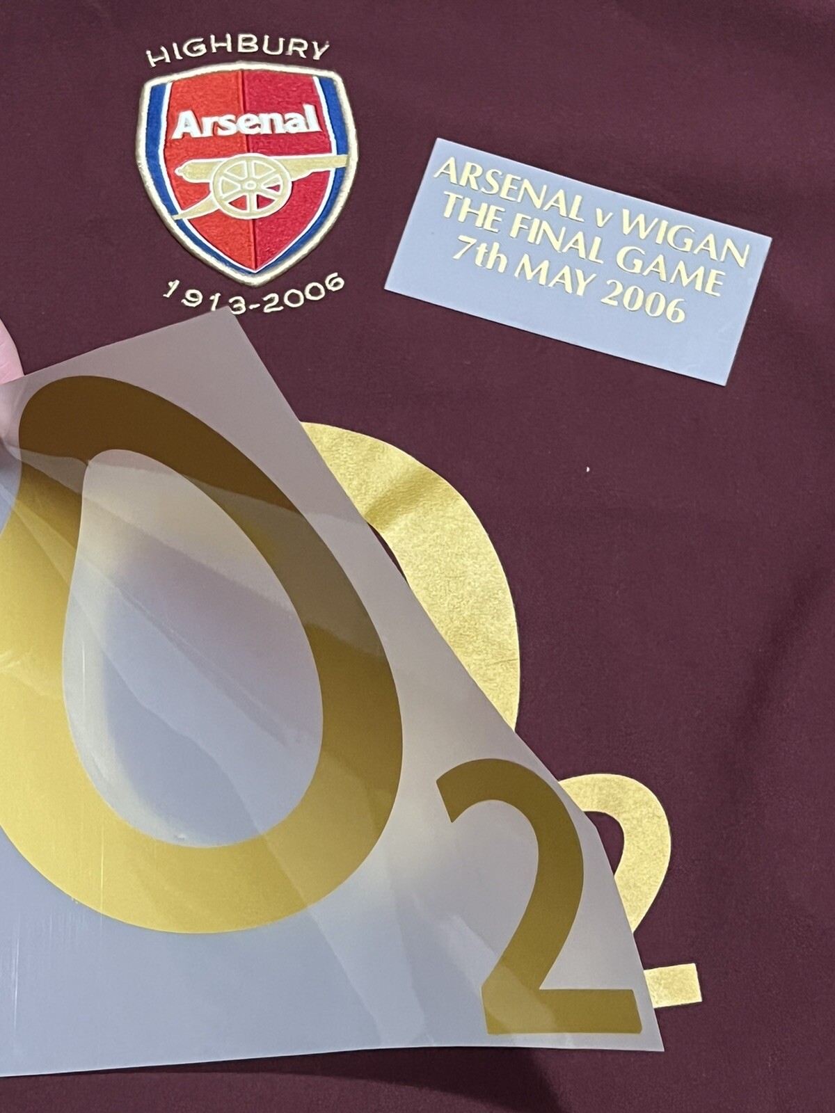 Arsenal O2 sponsor 2005/06 + Highbury Final Game Match Details heat ...