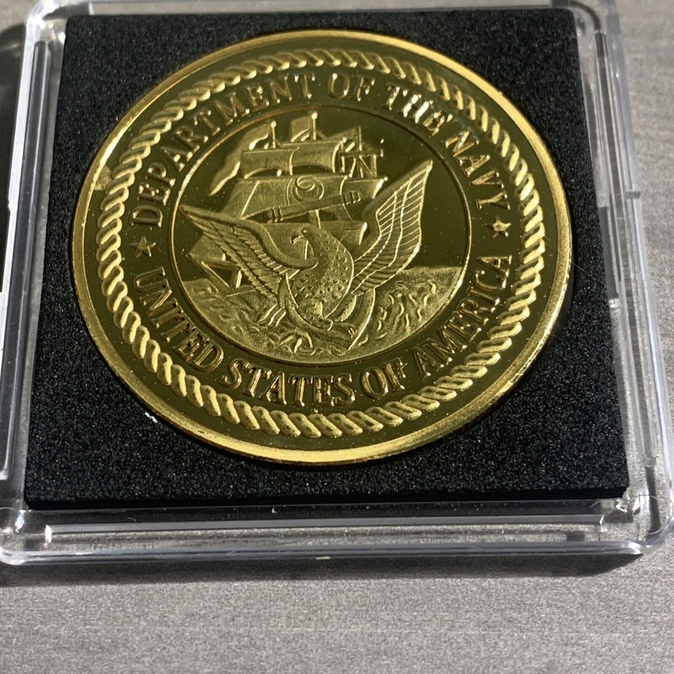 US NAVY NCIS Challenge Coin CRIMINAL INVESTIGATION SERVICE NCIS 2X2 ...