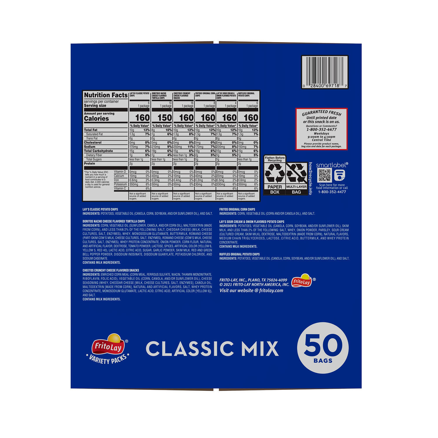 Frito-Lay Classic Mix (1 oz., 50 Count) for sale online | eBay