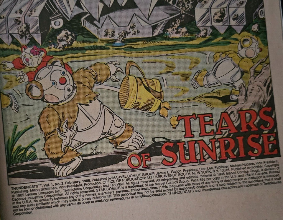 Thundercats Comic Book Star Comics Marvel Comics No. 2 1986 RAW First ...