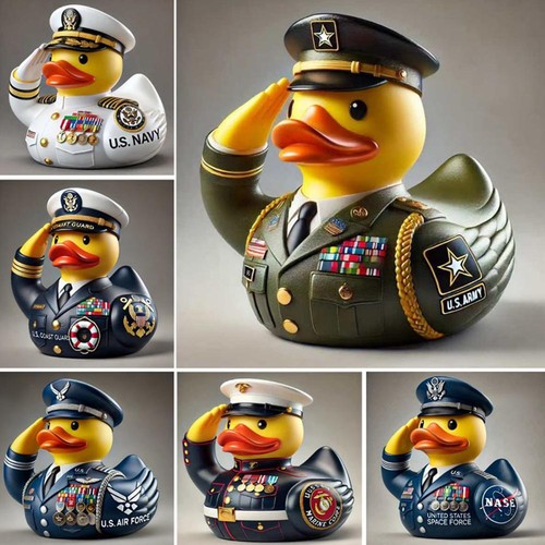 Military Duck Resin US Army Duck Figurine Veterans Memorial Duck Unique ...