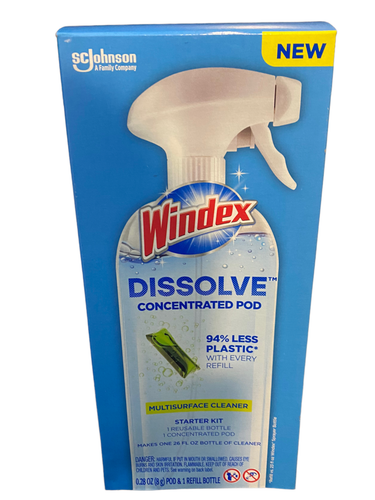 Windex Dissolve Concentrated Pods, Multisurface Cleaner Starter Kit W ...