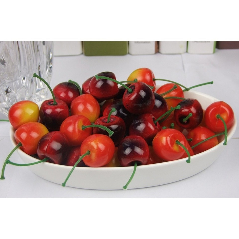 Plastic Artificial For CHERRY Fruit Decoration 20 Pack for Weddings and ...