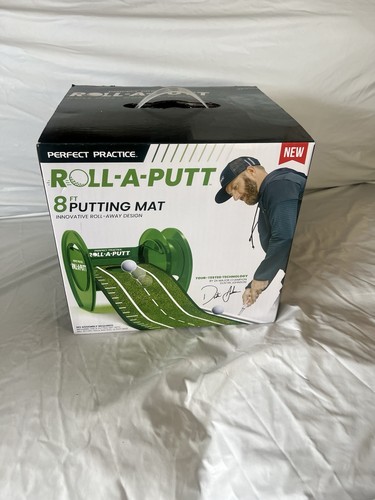 Perfect Practice Roll-a-Putt 8ft Portable Putting Mat with Ball Return ...