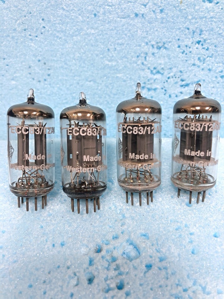 Telefunken 12ax7 ecc83 Tested Nos, Ribbed Plates Diamond Logo Matched ...
