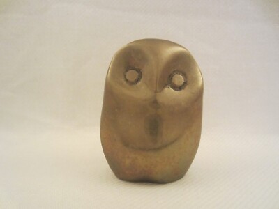 CARAVELL DESIGN MASSIEF KOPER EULE OWL MESSING STATUE FIGUR SKULPTUR ...