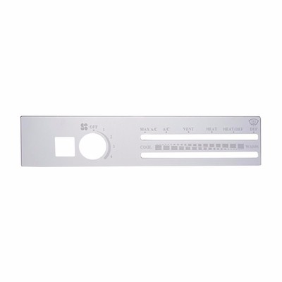Stainless A/C Control Plate w/ Recirculate Opening f/ Freightliner ...