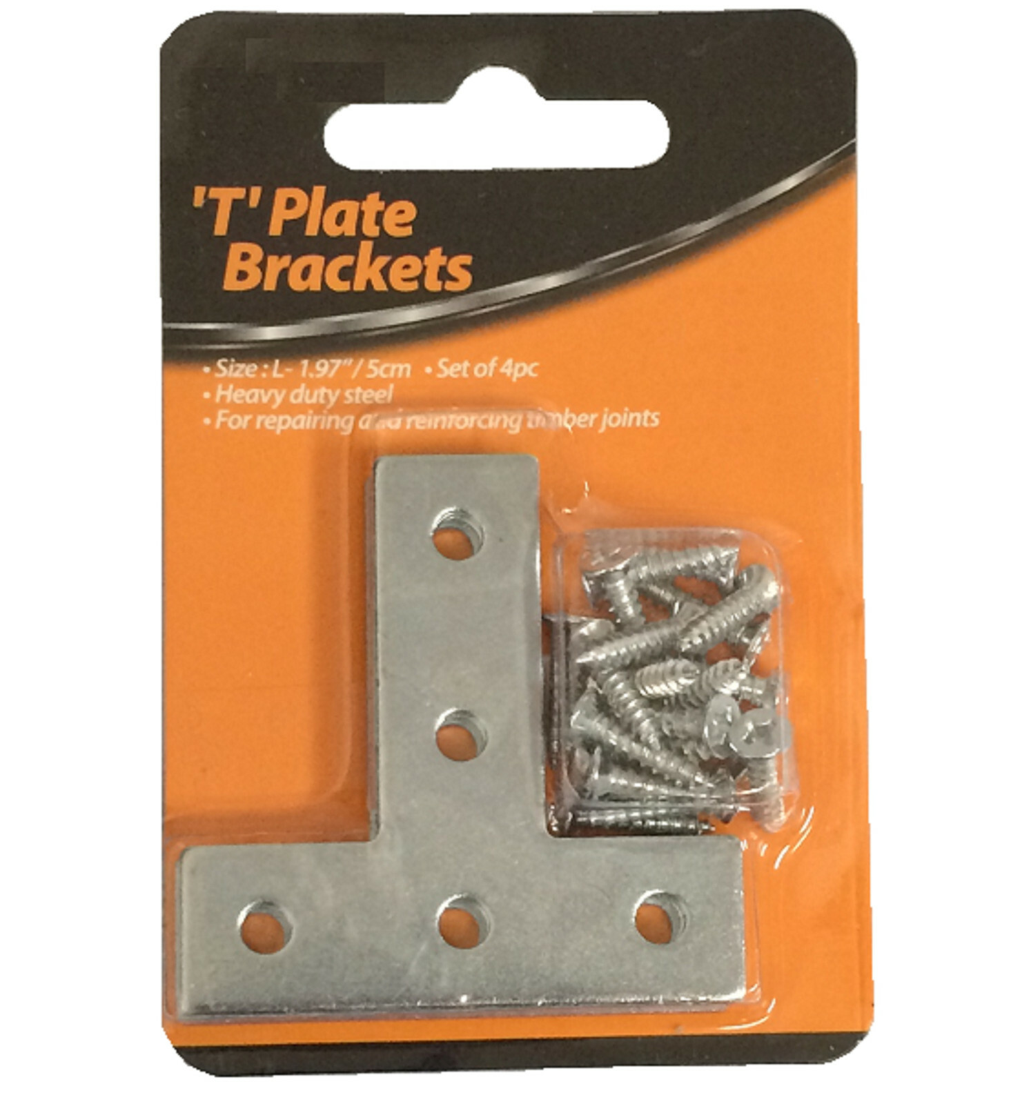 8pc 1.97" Inch T-Plate Brackets For Repairing and Reinforcing Timber ...