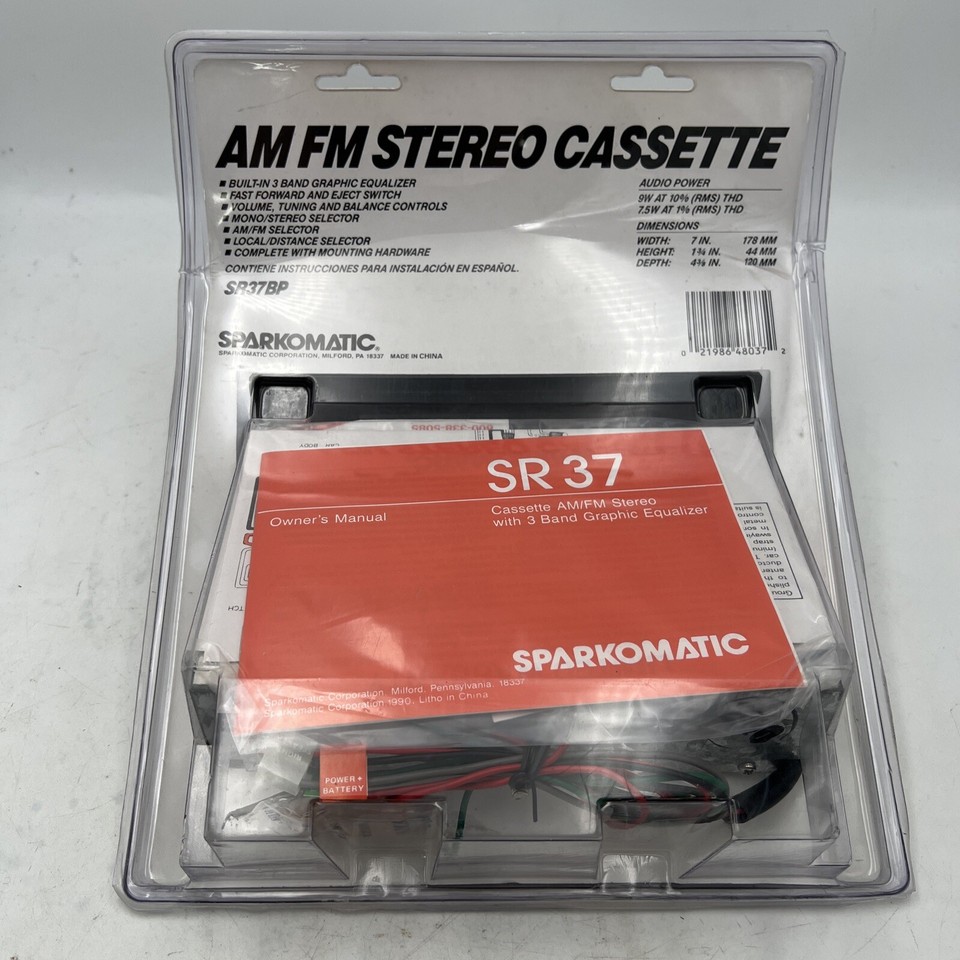 Sparkomatic AM FM Stereo Cassette Radio 3 Band Graphic Equalizer SR37 ...