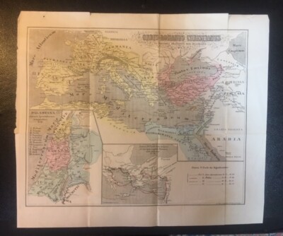 Vintage Map - Orbis Romanus Christianus - Early Christian Roman World ...