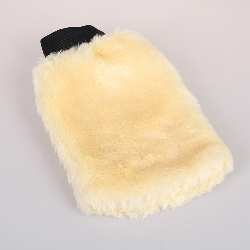 1Pc Microfiber plush car soft mitten detailing washing glove cleaning ...