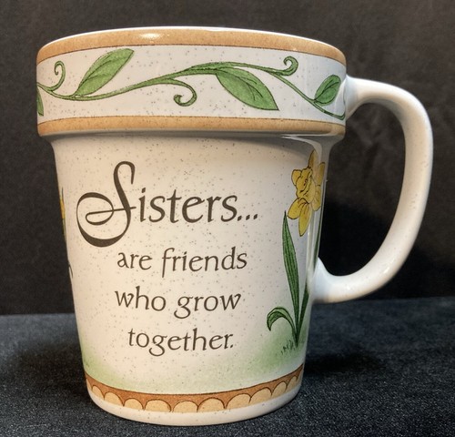 Gardenscape Flowerpot Shaped Floral Speckled Coffee Tea Mug Angela ...